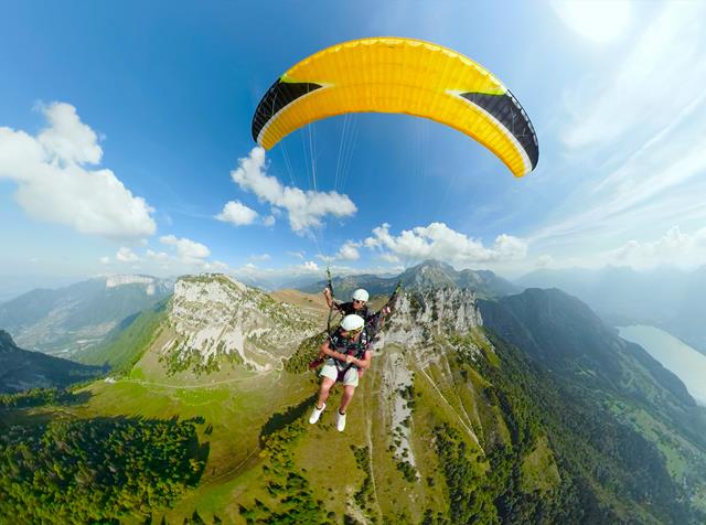 Vol en parapente, timographie360